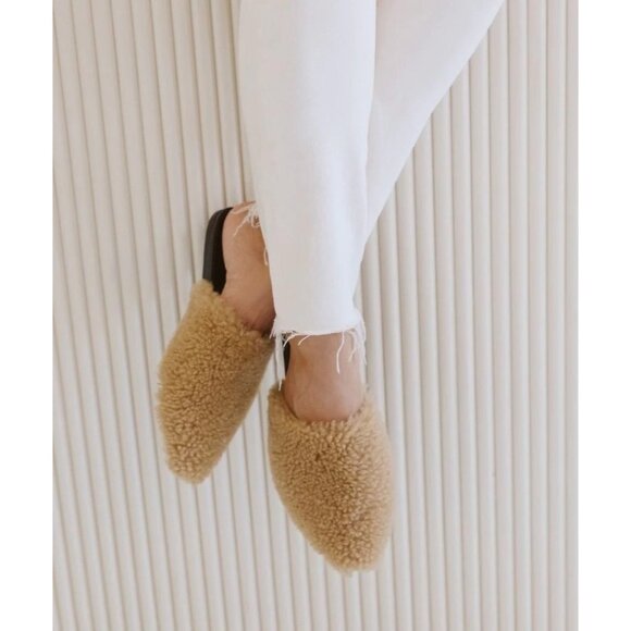 Jenni Kayne | Shoes | Jenni Kayne Shearling Mules 37 Us 7 Pointed Toe ...